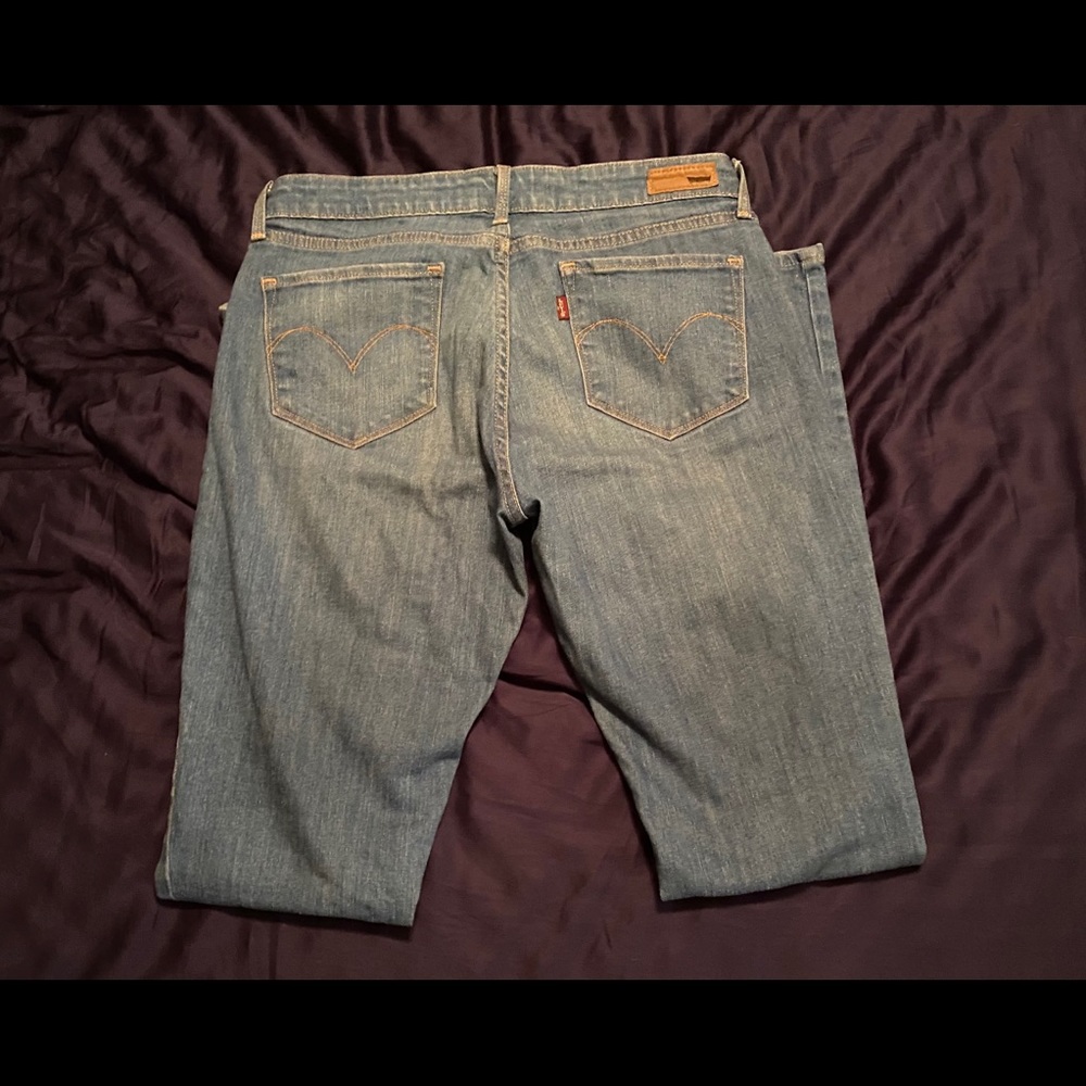 Levi Demi Curve Modern Rise Skinny Blue Jeans - Gem